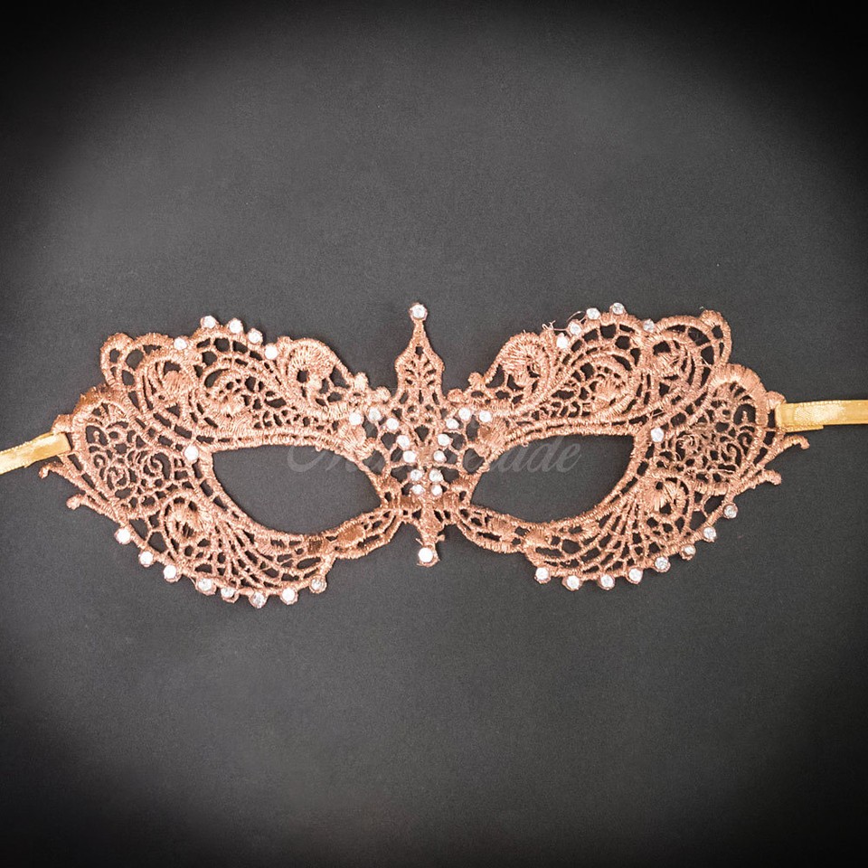 Lace Masquerade Mask RHINESTONES Anastasia Christian Ball Mask | eBay