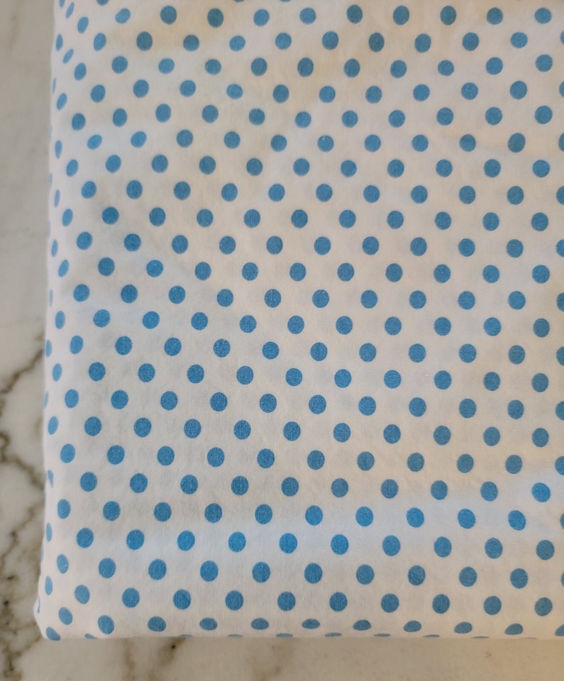 Lauren Ralph Lauren Flat Sheet w/Blue Polkadots - Queen Size - NEW ...