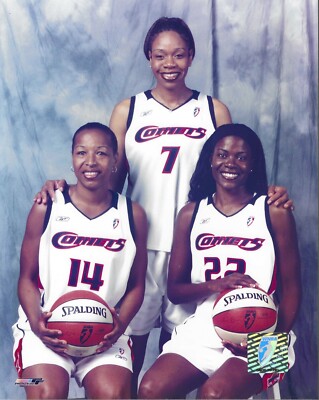 HOUSTON COMETS 8X10 WNBA LICENSED PHOTO VINTAGE * COOPER + SWOOPES ...