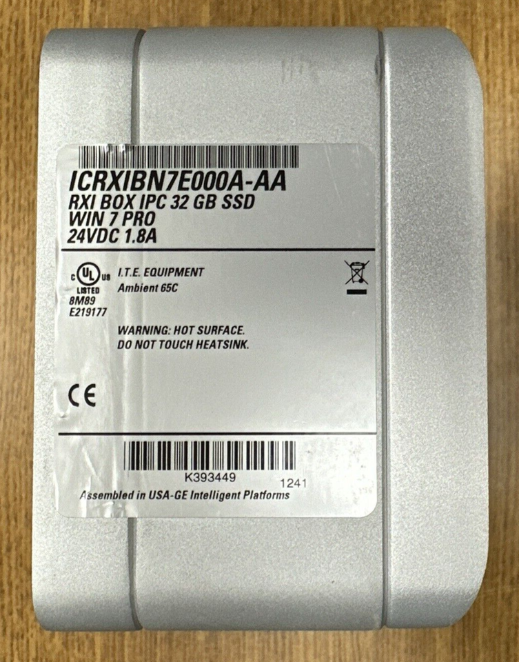 GE PACSYSTEMS ICRXIBN7E000A-AA WIN7 PRO RXI BOX IPC 32GB 24VDC 1.8A ...