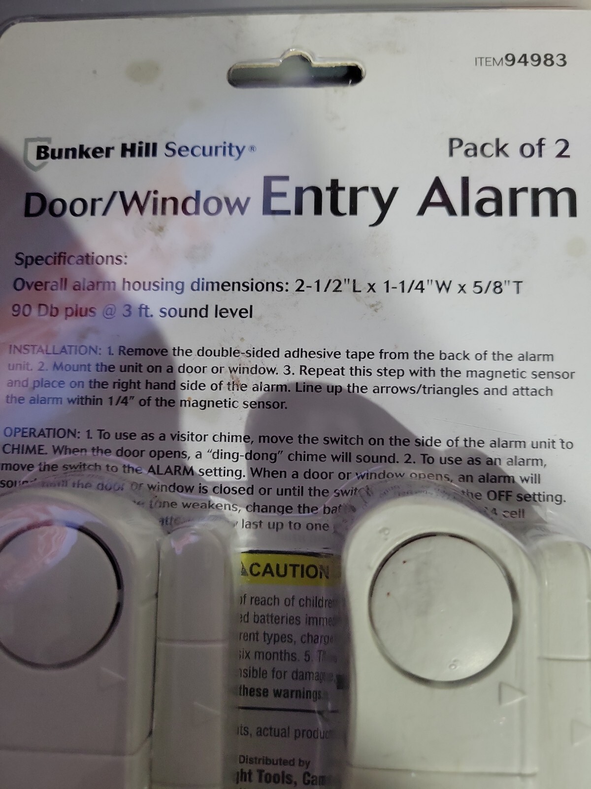 Bunker Hill Security Door / Window Entry Alarm Pack of 2 Item 94983 New ...