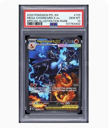 Pokemon 2025 Mega Charizard X ex 125/094 SIR Phantasmal Flames GEM MINT ...