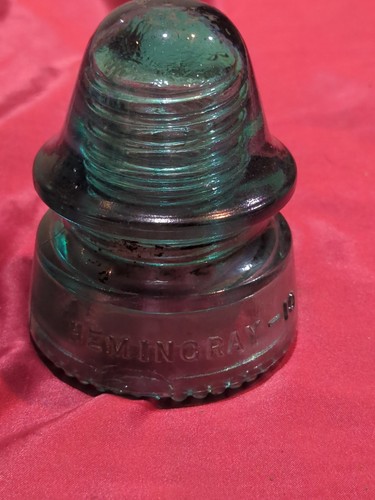 Set Lot 3 Vintage Hemingray - 19 "Cerulean Blue" Glass Power Insulators ...