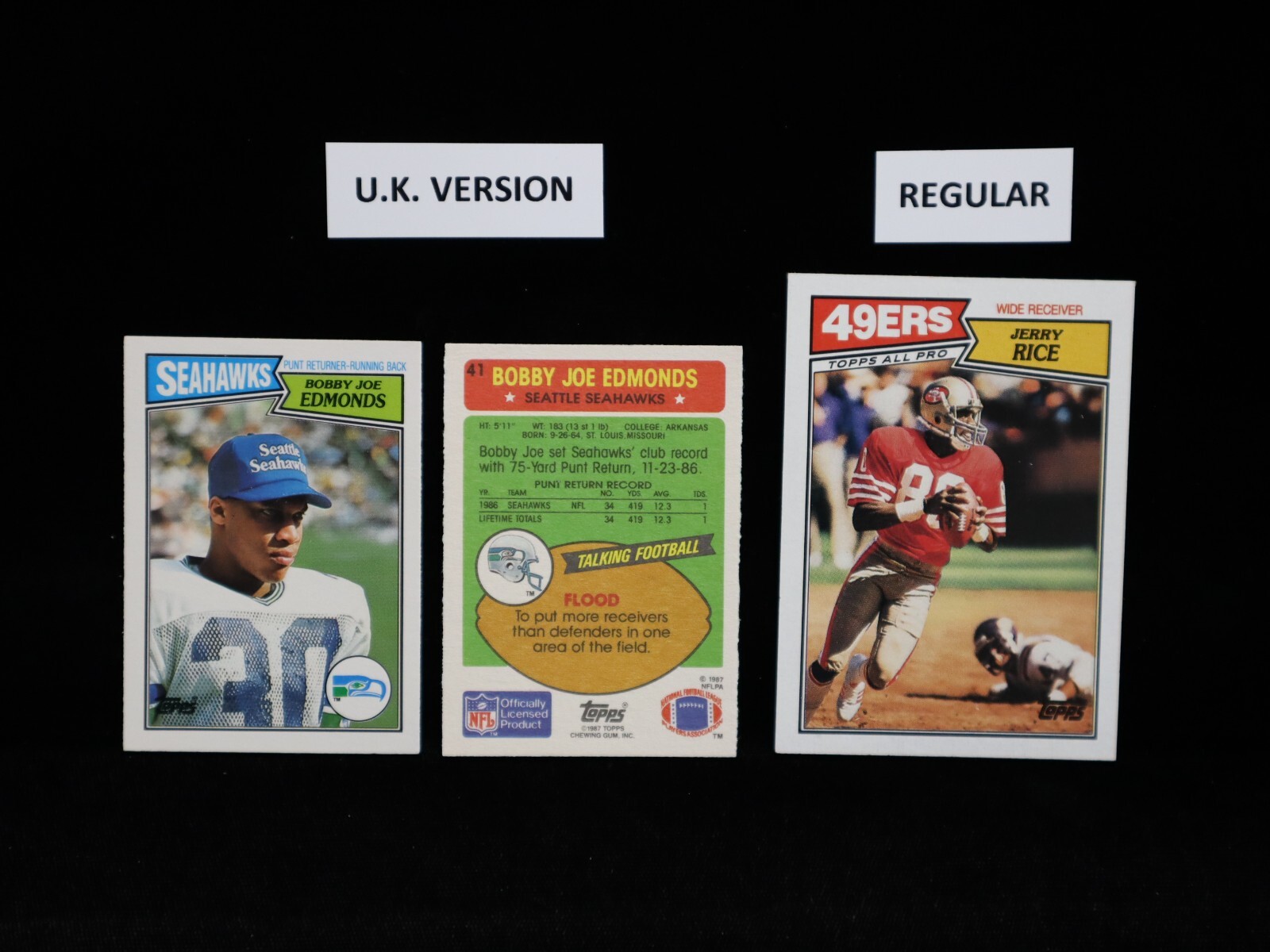 1987 Bobby Joe Edmonds Seattle Seahawks U.K. Topps Mini #41 "A" | eBay