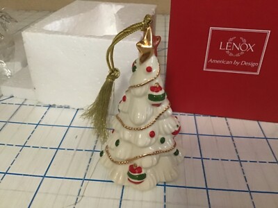 Lenox Christmas Tree Very Merry Porcelain Ornament in Box | eBay