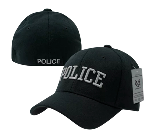 Police Officer Cop Flex Embroidered Baseball Fit Ball Cap Hat S/M L/XL ...
