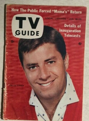 TV GUIDE January 19, 1957 Jerry Lewis cover and article | eBay
