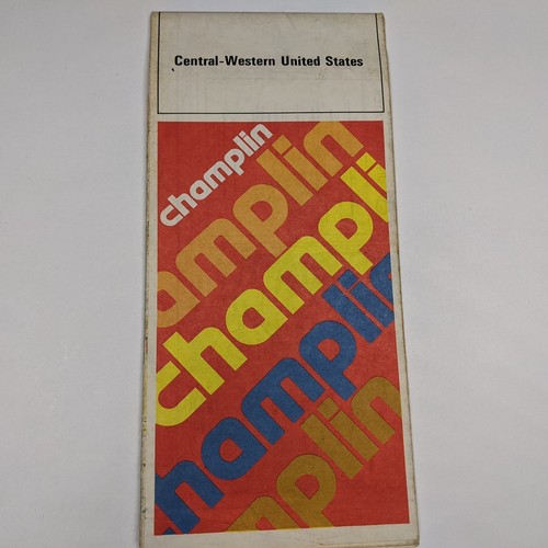 1973 Central-Western United States Champlin Highway Road Map Rand ...