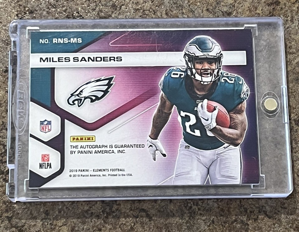 2019 Panini Elements Neon Signs Purple /25 Miles Sanders Rookie Card ...