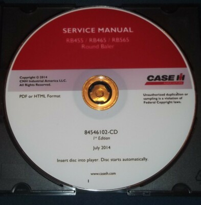 6ASE RB455 RB465 RB565 Rond Baler Service Magasin Réparation Manuel ...