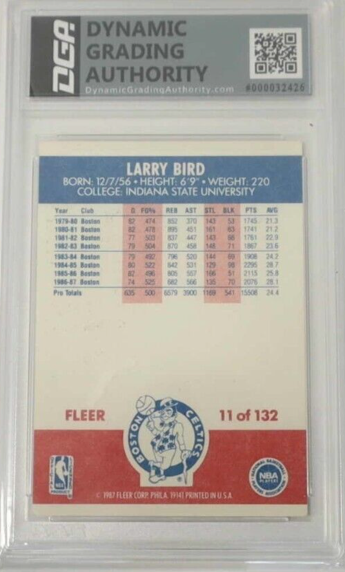 KJ: 1987 Fleer #11 Larry Bird DGA 6.5 EX-MINT | eBay