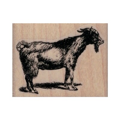 Mounted Rubber Stamp, Goat Standing, Goat Stamp, Farm Animal Stamp ...