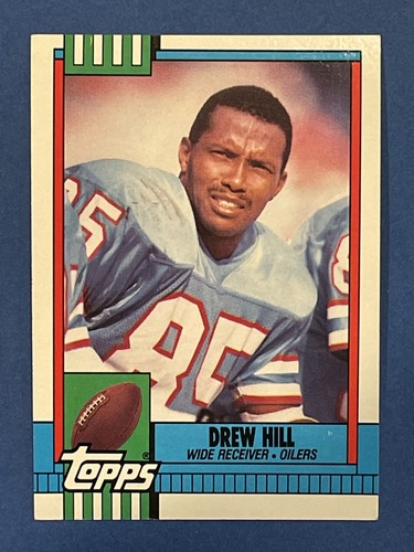 Drew Hill 1990 Topps Disclaimer Back Base #217 Houston Oilers | eBay
