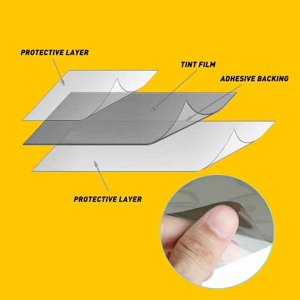 Light Black Car Lights Rear Tail Light Film Trims Stickers Wrap ...