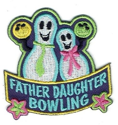 Girl FATHER DAUGHTER BOWLING Party Fun Patches Badges SCOUTS GUIDES ...