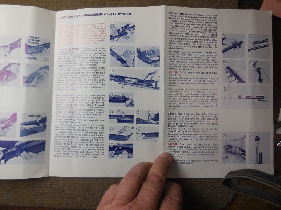 Vintage WINCHESTER Super-X Model 1 Semi-Automatic Shotgun Fold -Out ...