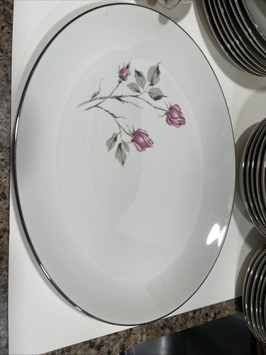 43 Piece Vintage KENMARK FINE CHINA Rose USA 8 Serving Sets Plus More ...
