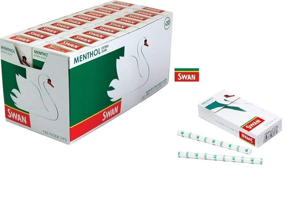 SWAN MENTHOL EXTRA SLIM PRE CUT ROLLING TIPS FILTER 5 10 15 20 | eBay UK