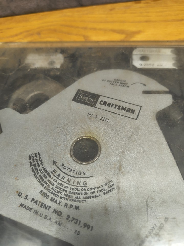 Sears Craftsman Triple Cutter Molding Head Set # 93214 | eBay