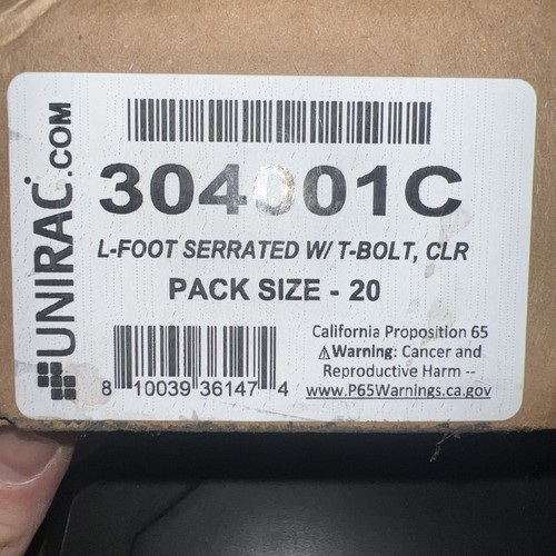 UniRac 304001C SolarMount Optimized L-Foot w t bolts | eBay