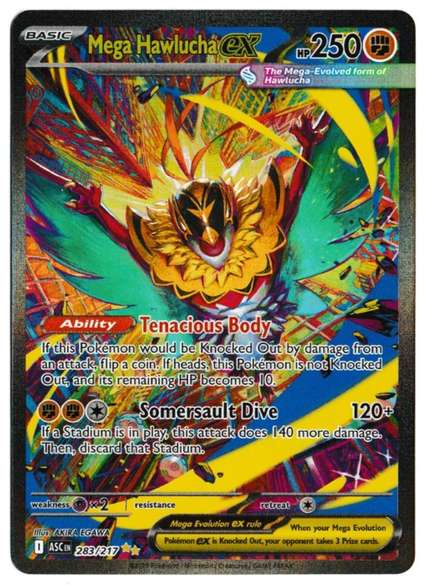 Pokémon TCG Mega Hawlucha EX SIR 283/217 Ascended Heroes Pokemon Card ...