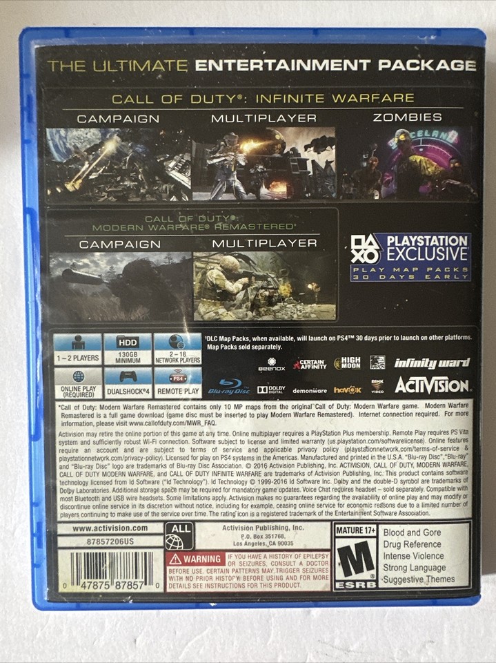 Call Of Duty: Infinite Warfare Legacy For PS4 Sony PlayStation 4 Legacy ...