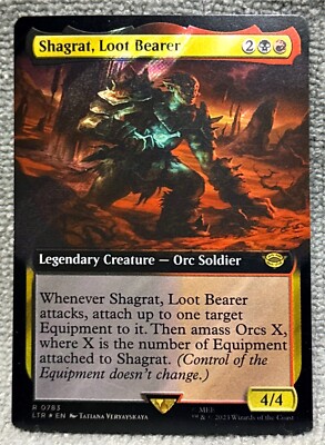 Shagrat, Loot Bearer 783 Surge Foil Borderless Lord Of The Rings MTG ...
