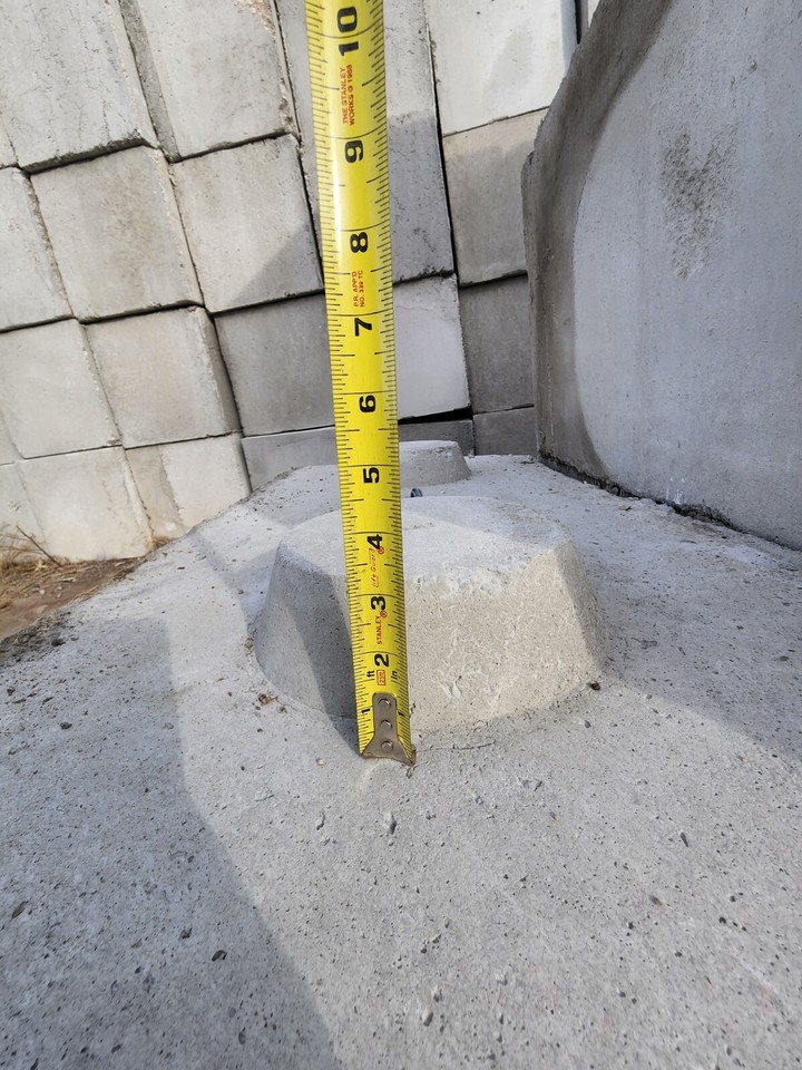 6'x2'x2' Interlocking Precast Concrete Block - Retaining Wall - 3,100lb ...