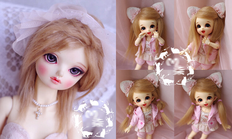 New BJD plush fabric wig 12 colors 1/12 1/8 1/6 1/4 1/3 DD MSD non-slip ...