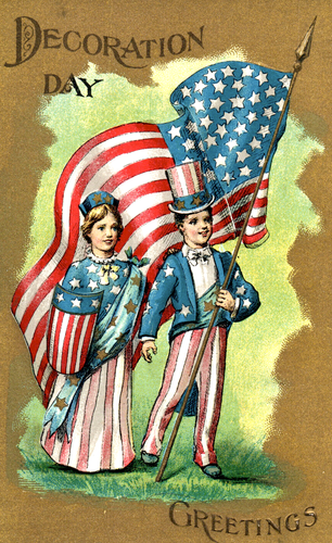 Uncle Sam Boy Liberty Girl Decoration Memorial Day Postcard | eBay