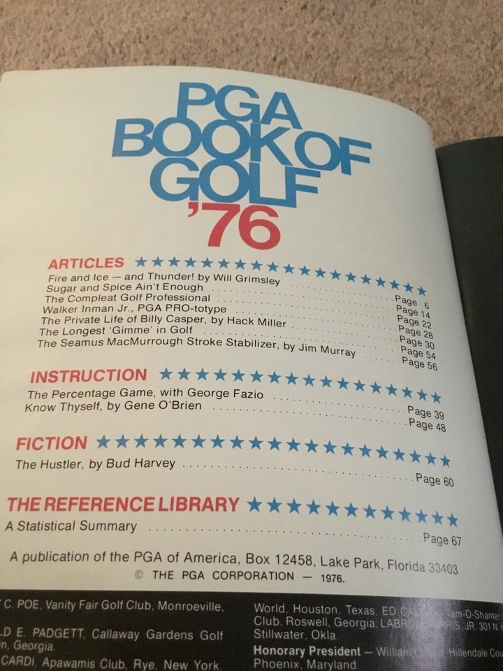 PGA Book Of Golf ‘76 Vintage Advertisements | eBay