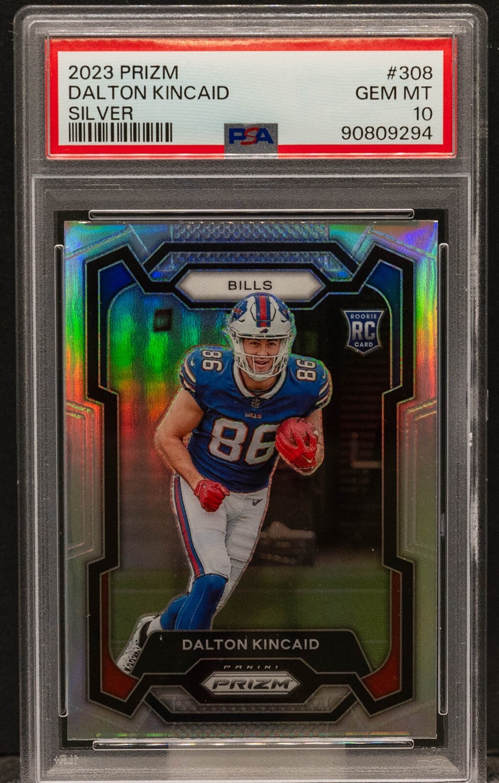 90809294 Dalton Kincaid 2023 Panini Prizm Silver RC Rookie 308 Bills ...