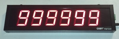 6 DIGIT PRODUCTION COUNTER DISPLAY in 4" High LED Digits | eBay