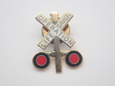 Operation Lifesaver Railroad Crossing Vintage Lapel Pin | eBay