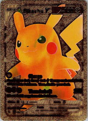 Pikachu V 170/185 Pokémon TCG Gold Foil Fan Art Card | eBay