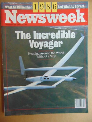 NEWSWEEK MAGAZINE Dec 29 1986 VOYAGER PLANE | eBay