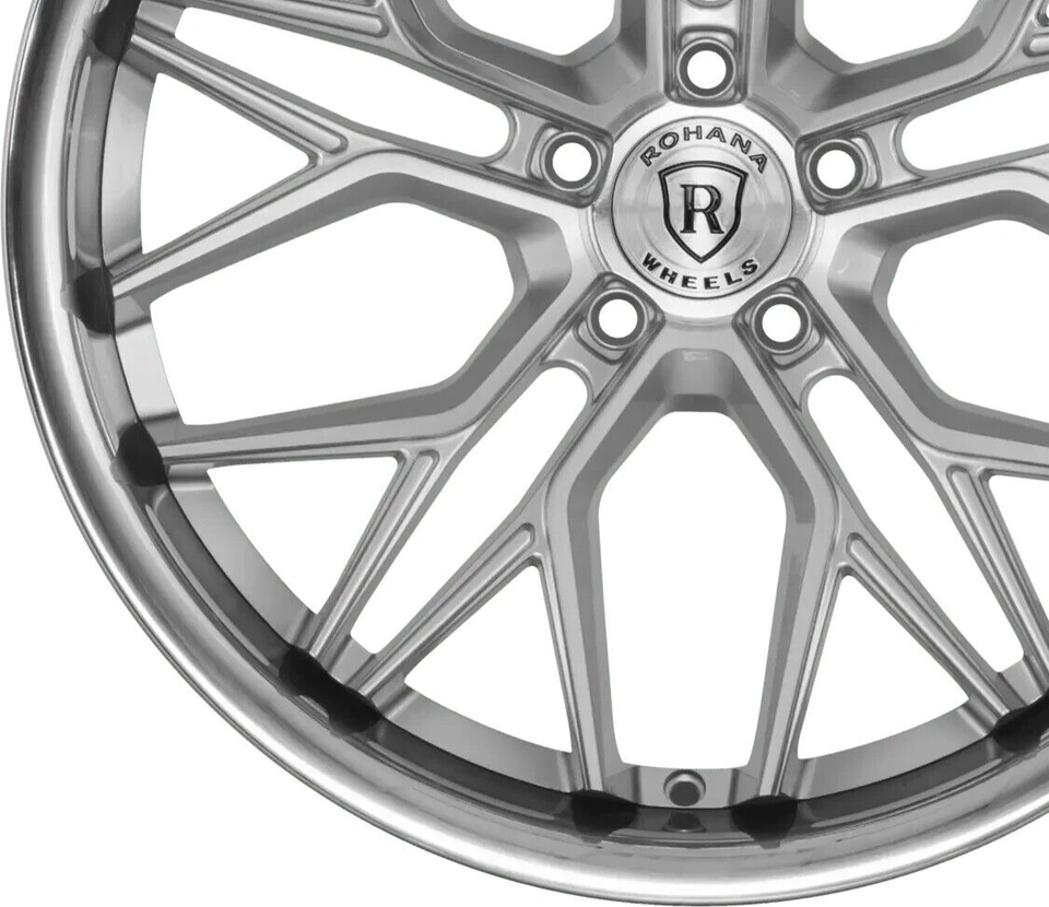 20" ROHANA RFC3 MACHINE SILVER STAGGERED WHEELS FOR AUDI | eBay