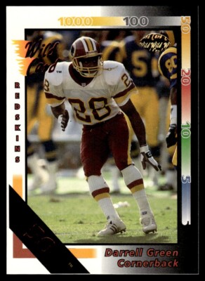 1992 WILD CARD DARRELL GREEN BRONZE STRIPE 50 WASHINGTON REDSKINS #131 ...