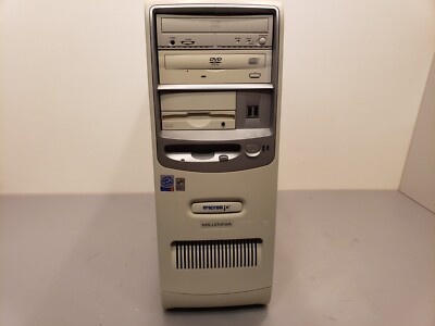 Vintage Micron Millennia Tower PC Intel P4 2.53GHz 2GB 80GB Asus P4PE ...