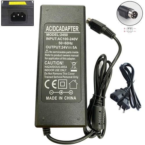 24V 5A 4pin AC Adapter For Effinet EFL-2202W FY2405000 LCD Monitor With ...