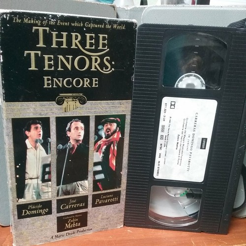 THREE TENORS ENCORE (VHS, 1992) Jose Carreras Placido Domingo Luciano Pavarotti | eBay