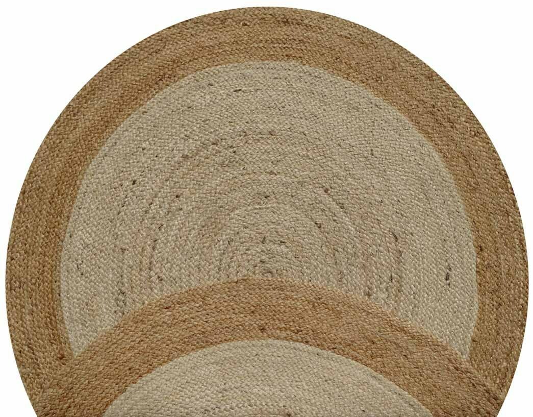 Odisha Natural Jute Fibre Beige Round Floor Rug (M) 140x140cm *FREE ...