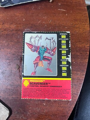 🔥vintage Transformers Beast Wars Card scavenger | eBay
