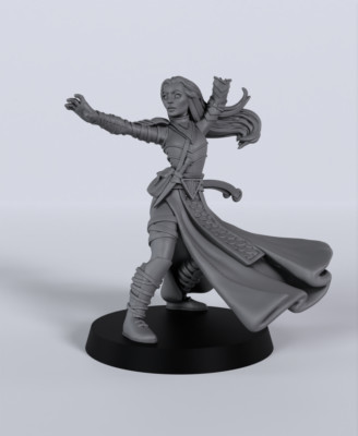 Titan Forge Miniature Female Spellblade Mage Dungeons and Dragons Mini ...