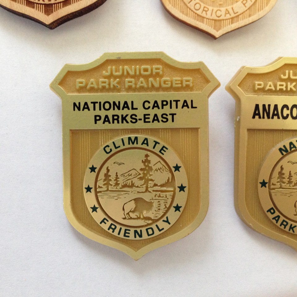Junior Ranger Badge Park NHP NHS NPS NRA Wood Plastic Set Of 5 Rare USA ...