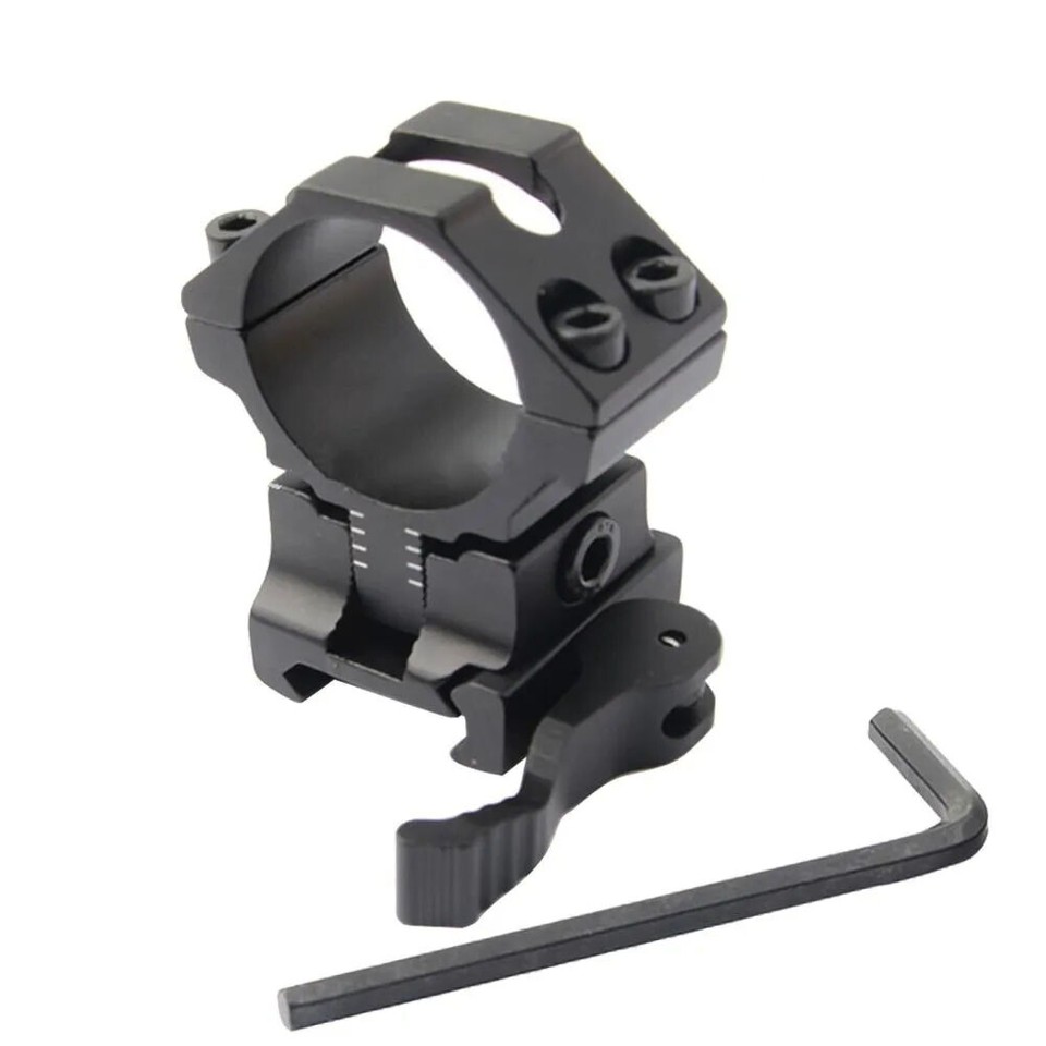 2X Quick Release Rifle Scope Mount Rings 1" 30mm Adjustable Height 20mm ...
