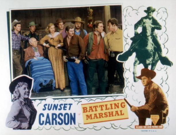 Battling Marshal Lobby Card Al Terr Pat Starling Sunset Carson 1950 OLD PHOTO | eBay Australia