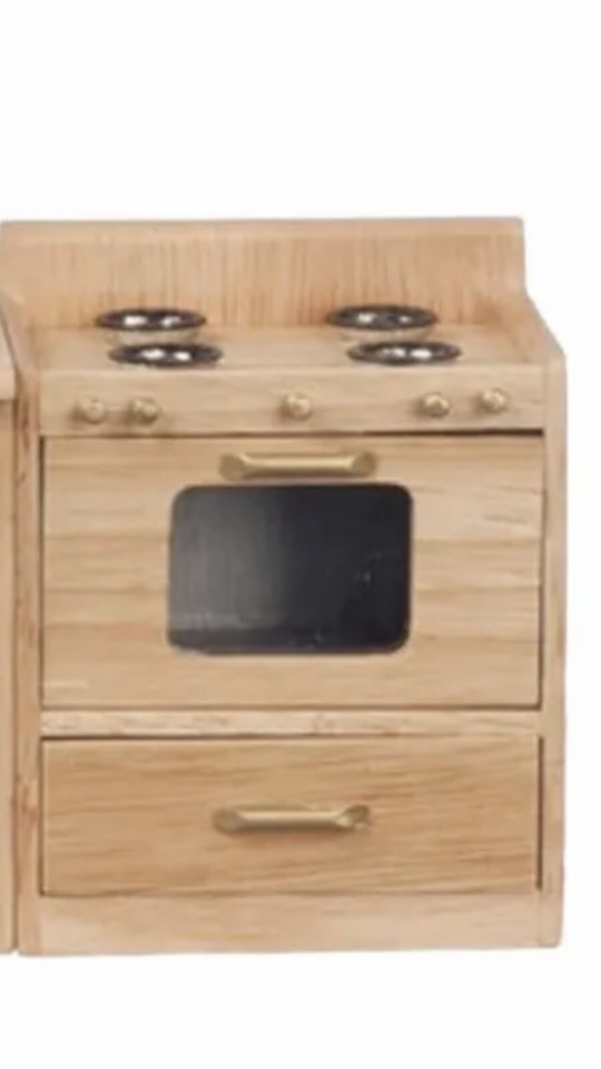 Town Square Miniature Doll House Furniture 3 Piece Kitchen Set | eBay