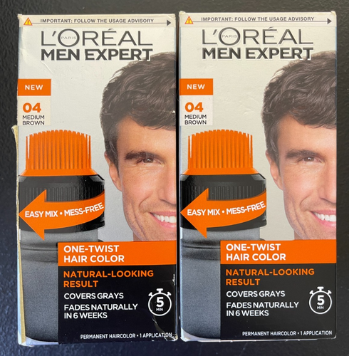 L'Oreal Paris Men Expert Easy Apply Permanent Hair Color, 04 Medium ...