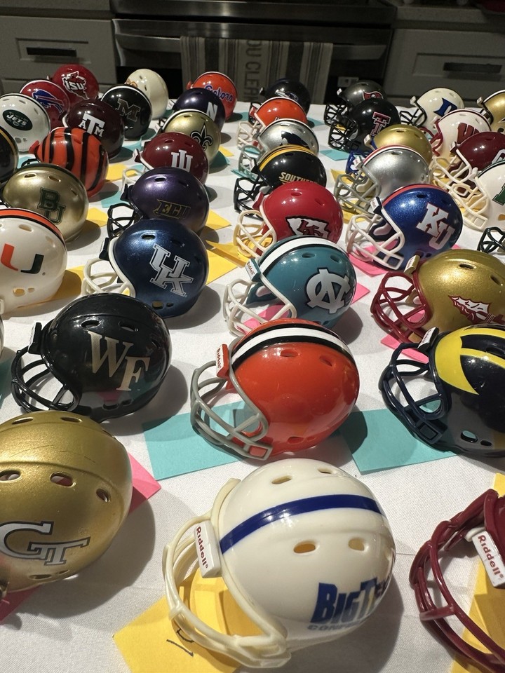 Lot of 76 Riddell NCAA Mini Helmets – Mixed Teams” | eBay